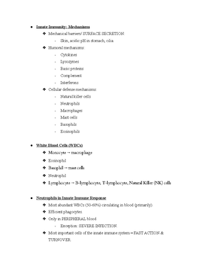 Neuroimmunology Lecture 3 and 4 - Examples of Cytokines 1. Interferons ...