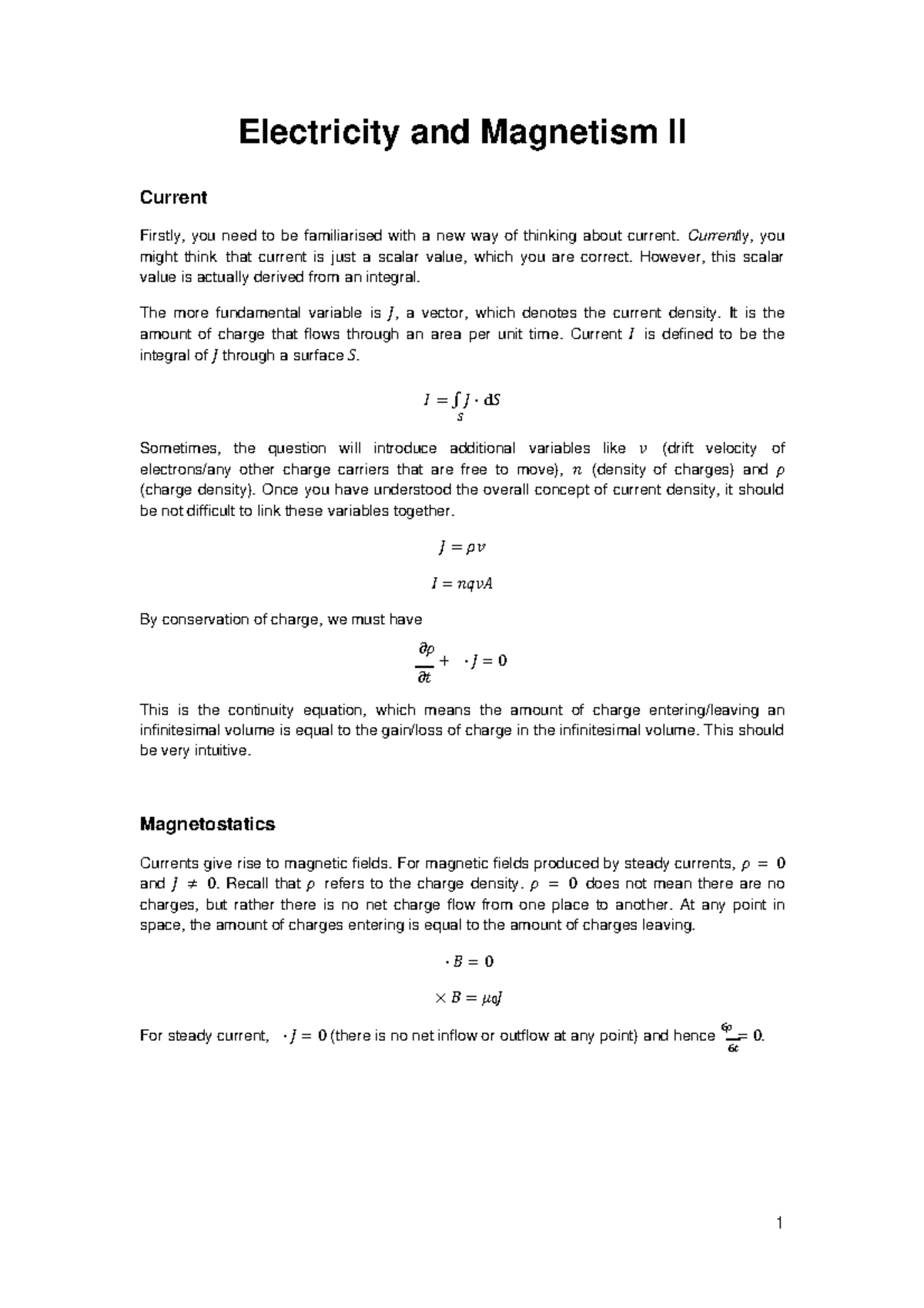 Electricity and Magnetism-part2 - Electricity and Magnetism II ...