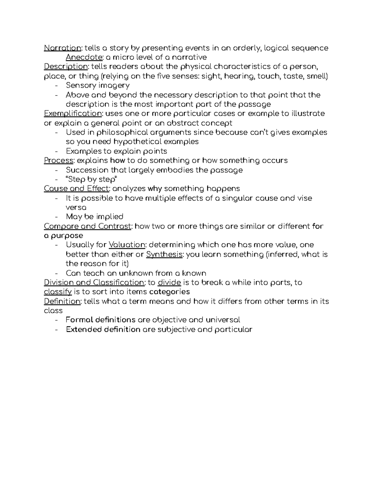 Modes of Discourse - Narration: tells a story by presenting events in ...
