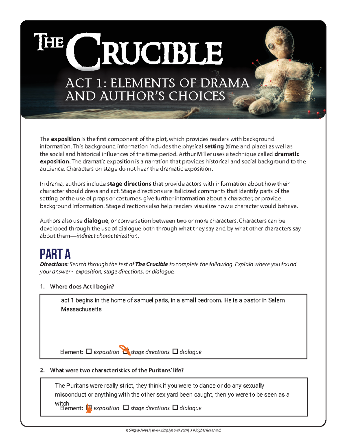 The+Crucible+Act+One+Elements+of+Drama - Copyrighted material by Simply ...