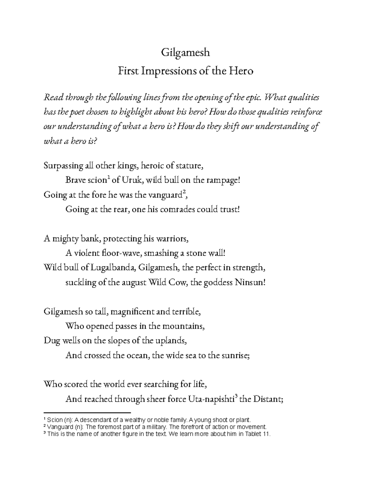 9 7 Gilgamesh - First Impressions of the Hero - Gilgamesh First ...