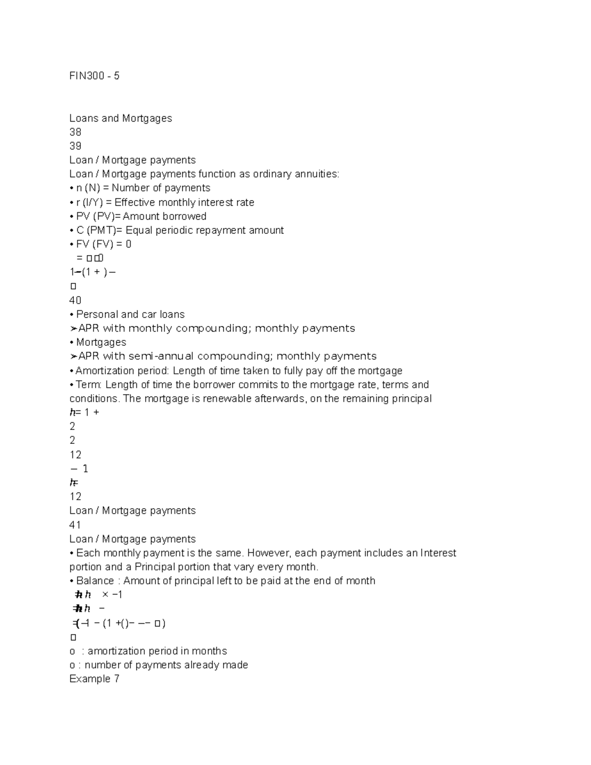 FIN300 - 5 - Notes - FIN300 - 5 Loans and Mortgages 38 39 Loan ...