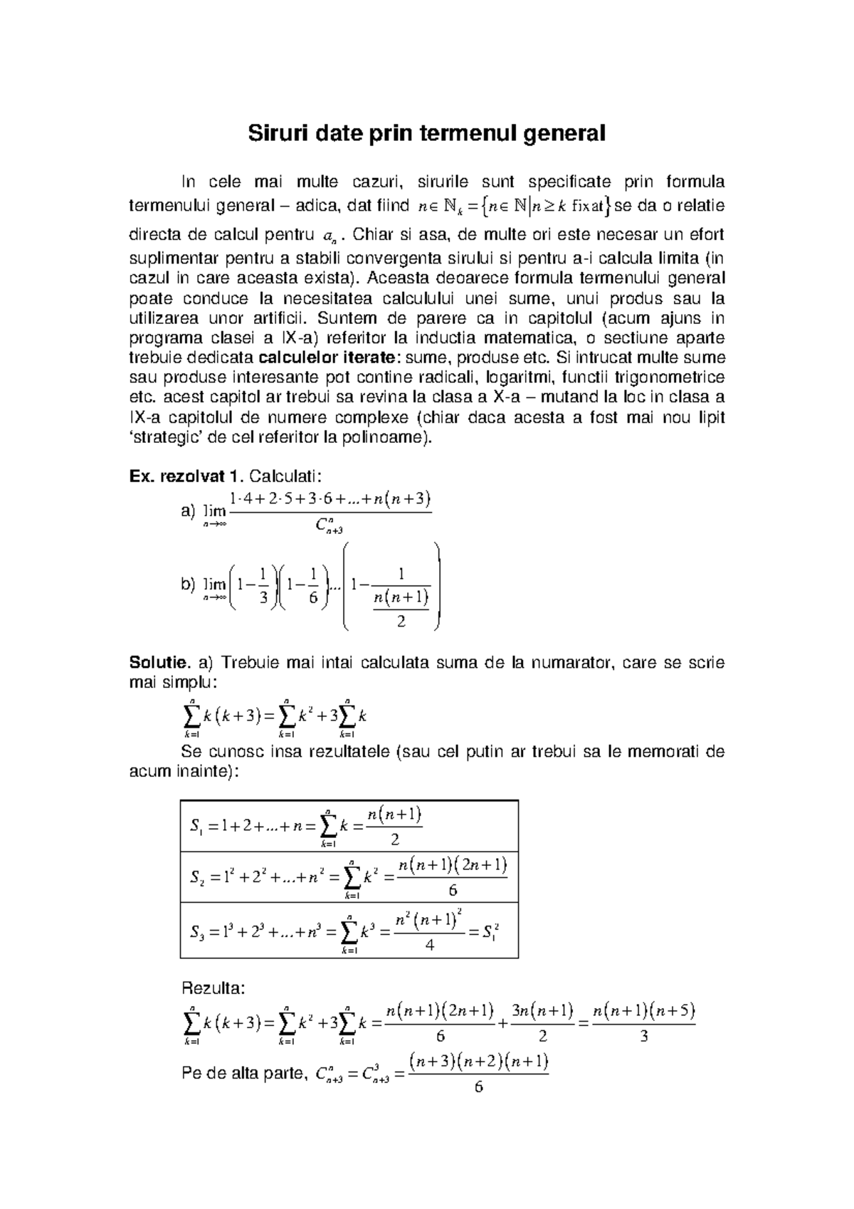 59718461 Siruri calculul limitelor sirurilor date prin termenul general ...