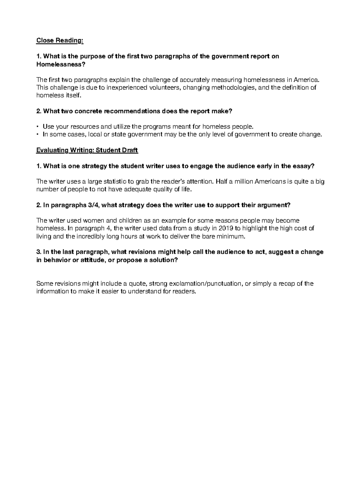 Argument Intro - Close Reading: What is the purpose of the first two ...