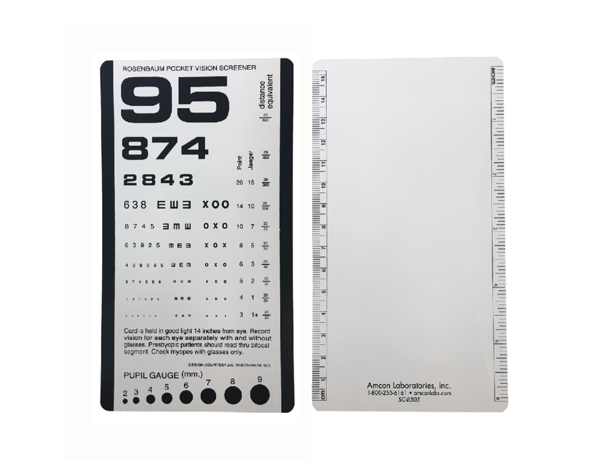 Near vision chart - BSN Nursing - Studocu