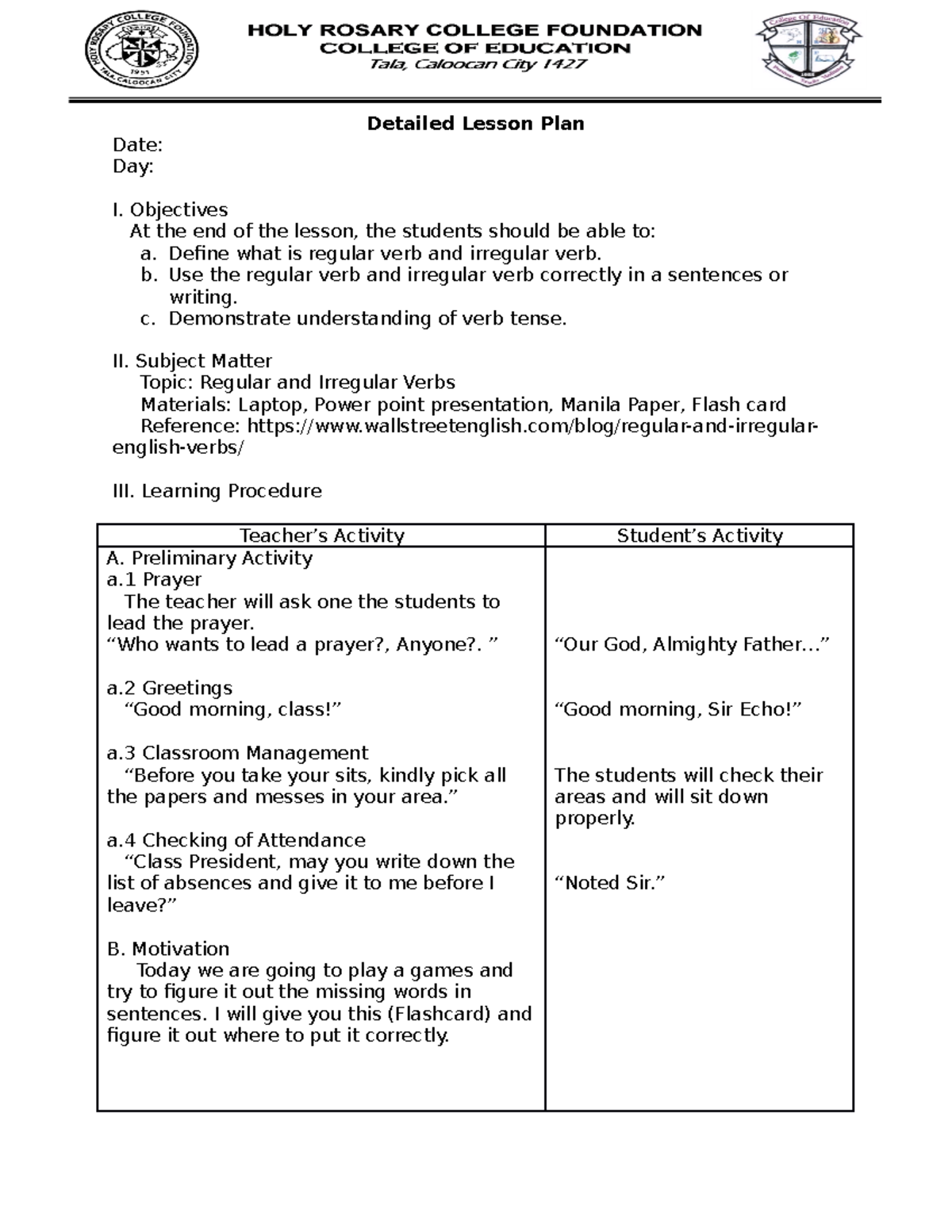 Detailed Lesson Plan 2 - I hope it will Help - Detailed Lesson Plan ...