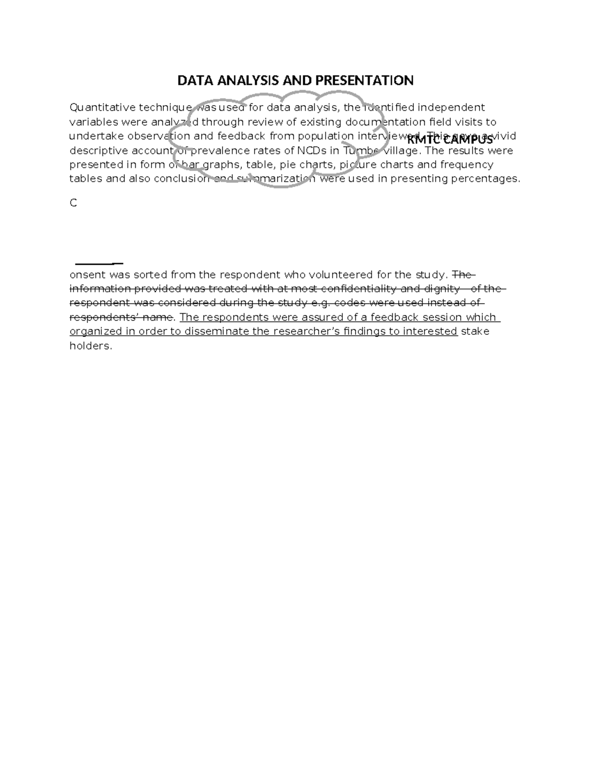 DATA Analysis - DATA ANALYSIS AND PRESENTATION Quantitative technique was used for data analysis ...