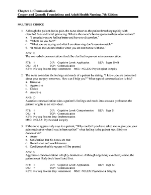 C7 - chapter practice questions - Chapter 7: Asepsis and Infection ...