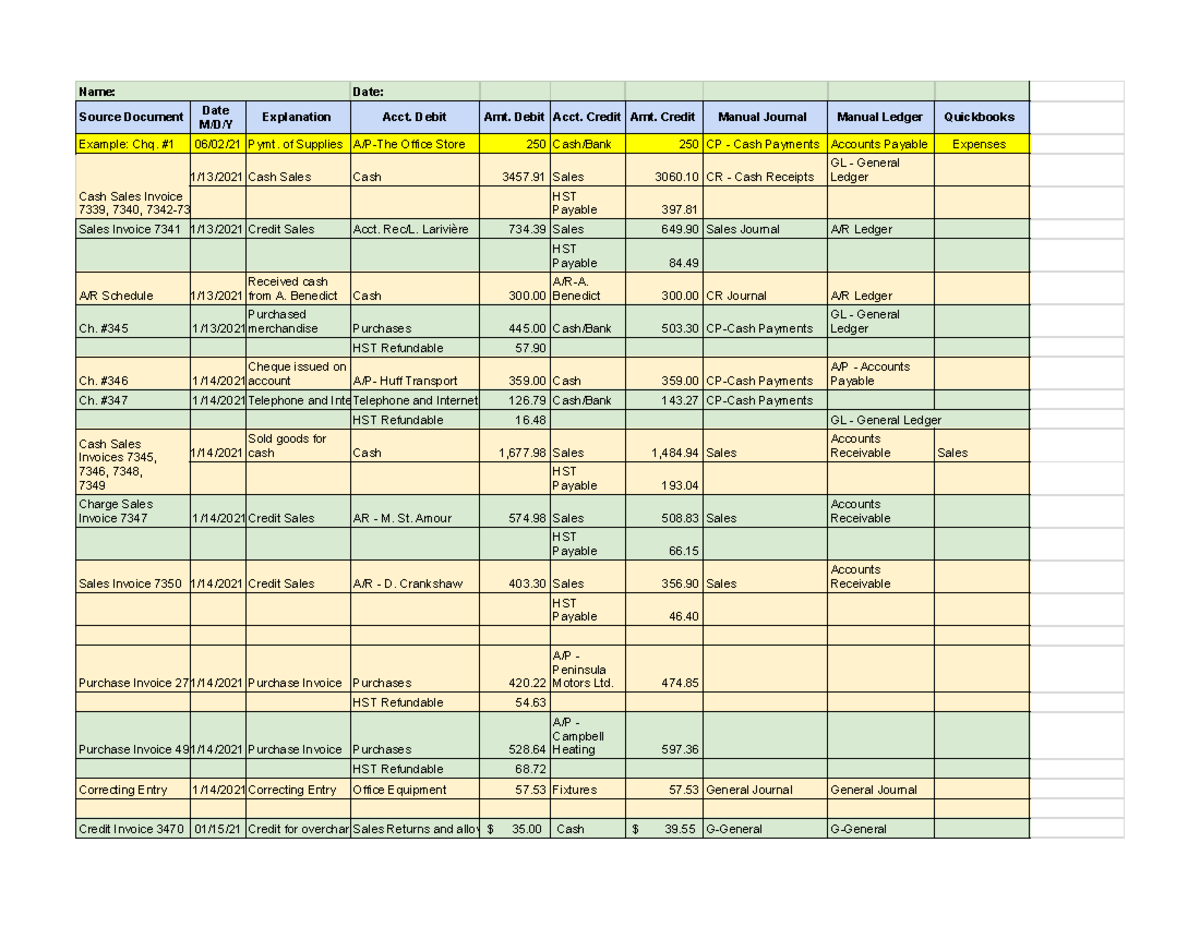 Stockholm Furnishings - Data Entry Sheet - Sheet 1 - Name: Date: Source ...