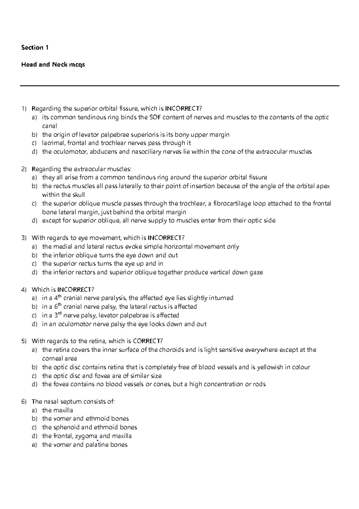 Head Neck mcqs - head and neck MCQs head and neck MCQshead and neck ...