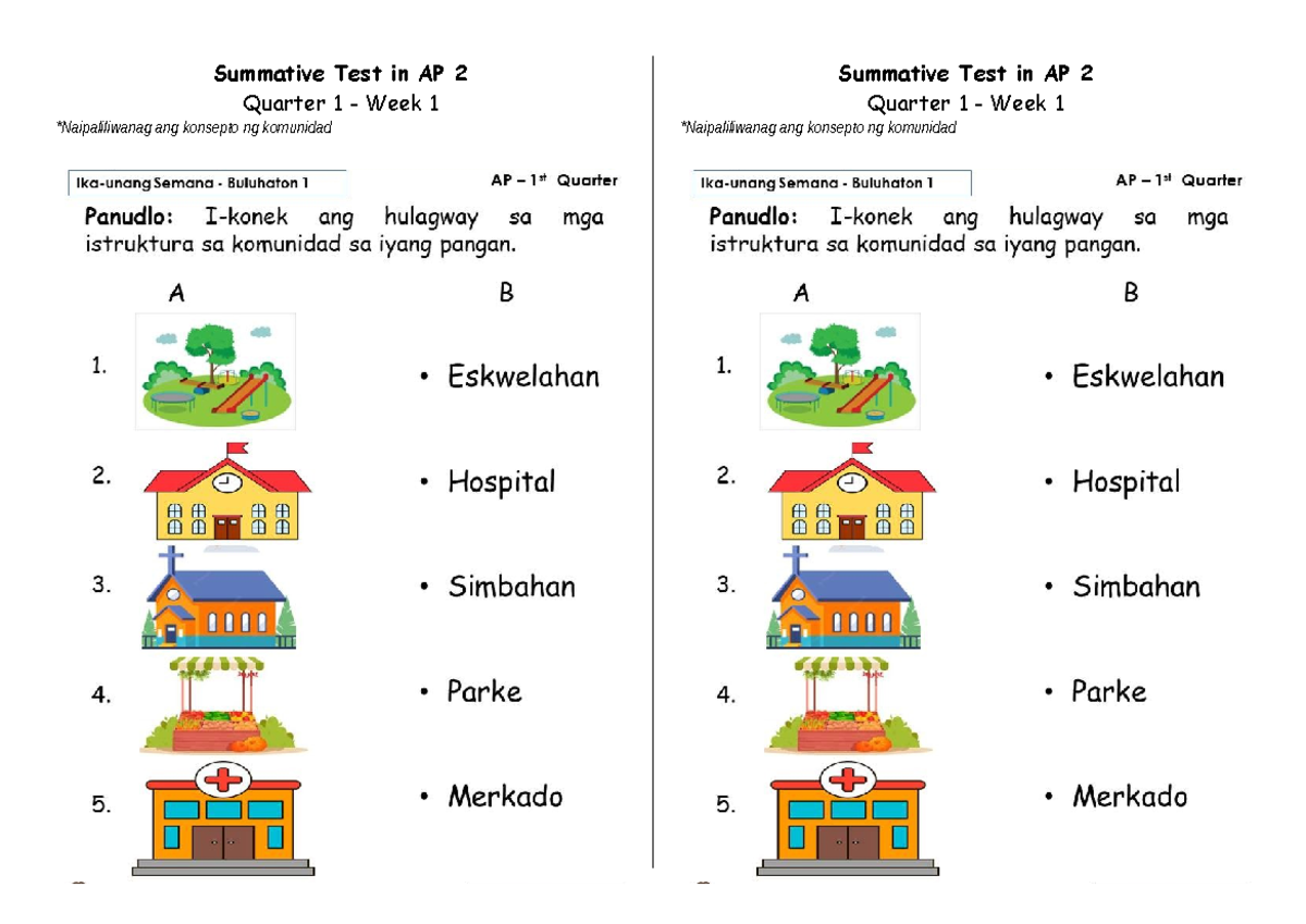 Summative Tests in AP - ______1. Dili matawag nga komunidad ang usa ka ...