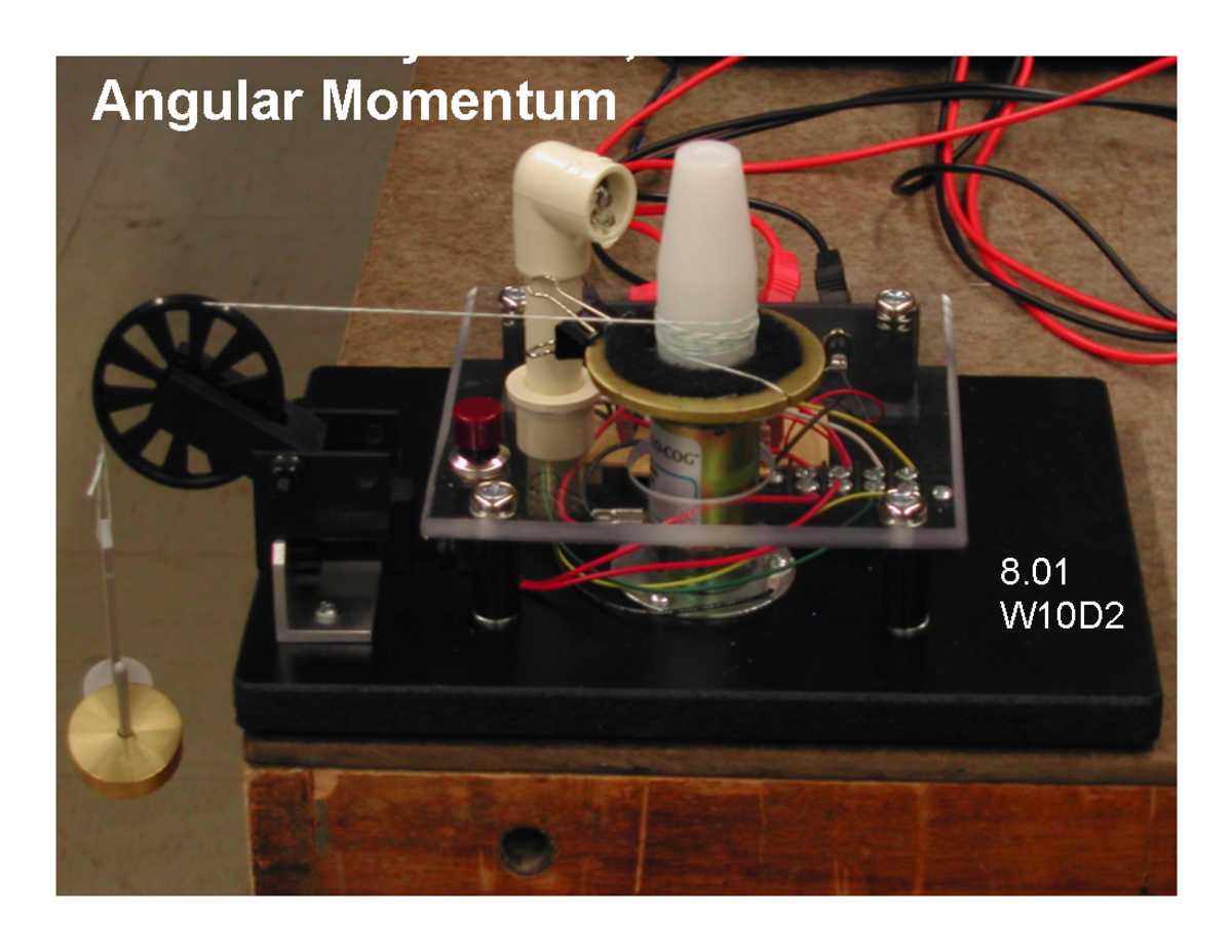 Angular Momentum Part 2 - Rotational Dynamics, Angular Momentum W10D ...