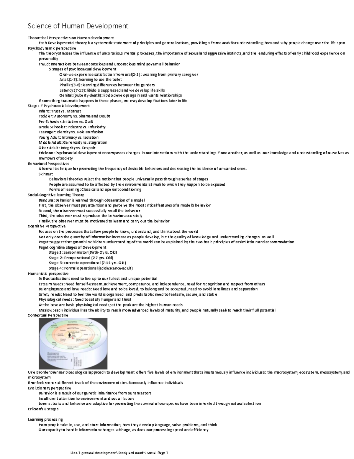 Science of Human Development - Theoretical Perspectives on Human ...