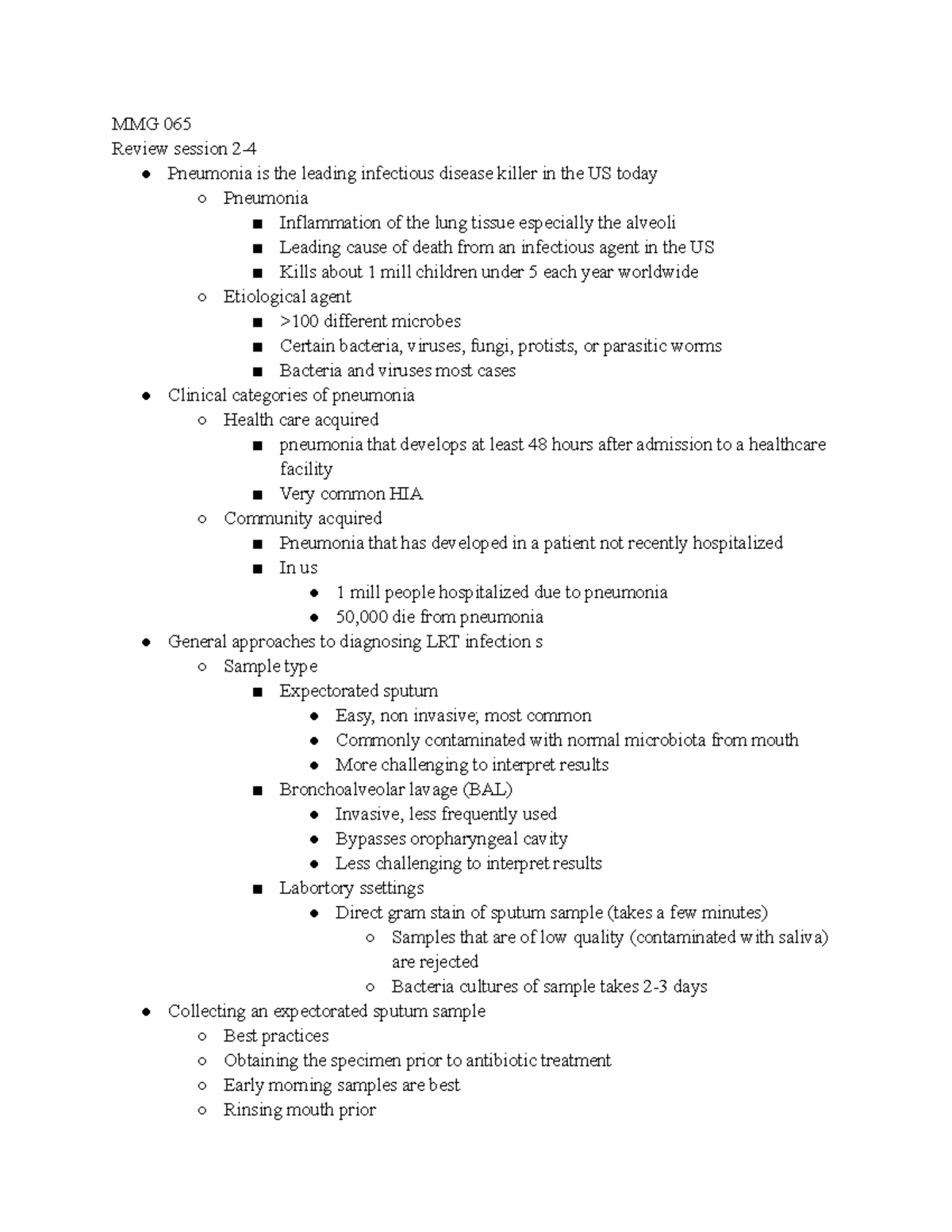 MMG 065 - Course notes from microbiology 065 Rebecca Guy UVM MMG065 ...