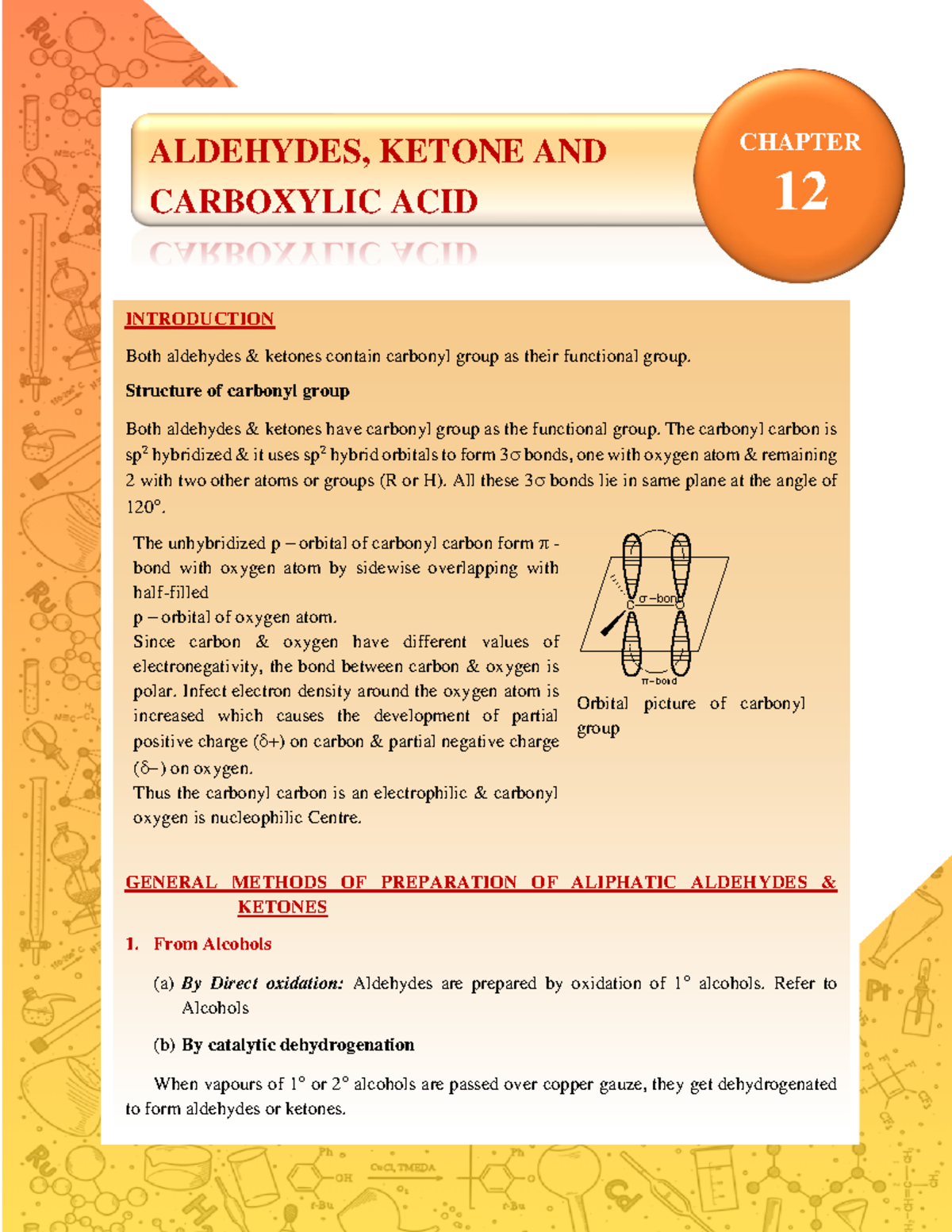 Chapter 12 Aldehydes, Ketone AND Carboxylic ACID - ALDEHYDES, KETONE ...