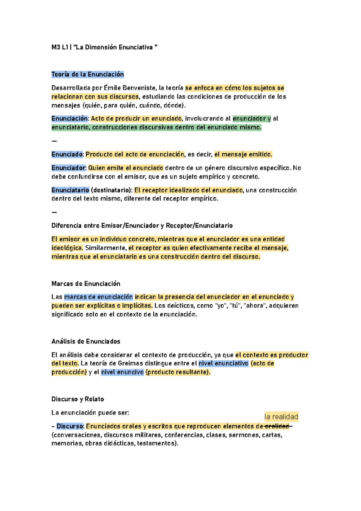 M3 (completo) - Comunicación Visual - M3 L1 | "La Dimensión Enunciativa ...