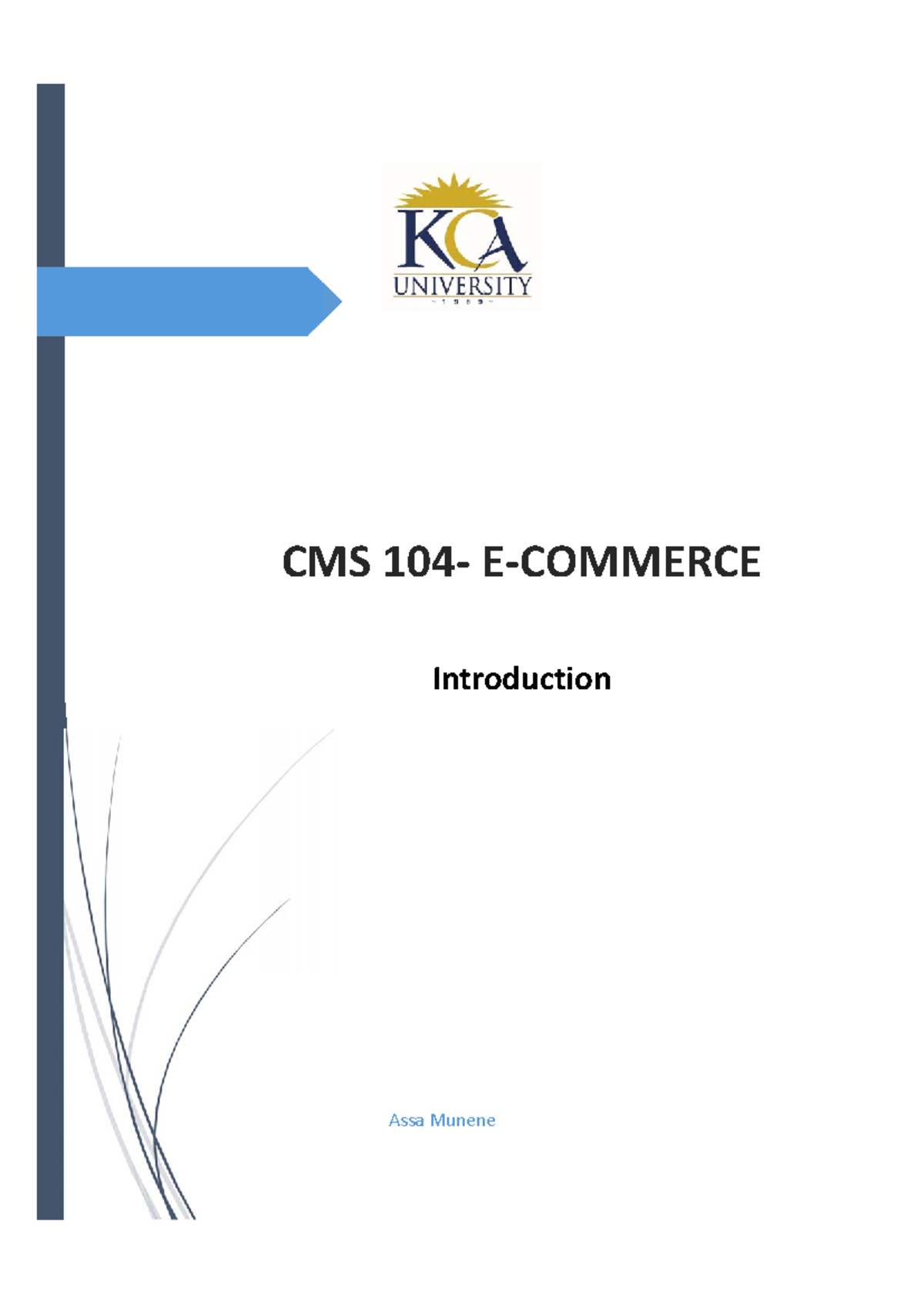 CMS 104 E-Commerce Lesson 1 - Trim III 16 - CMS 104‐ E‐COMMERCE ...