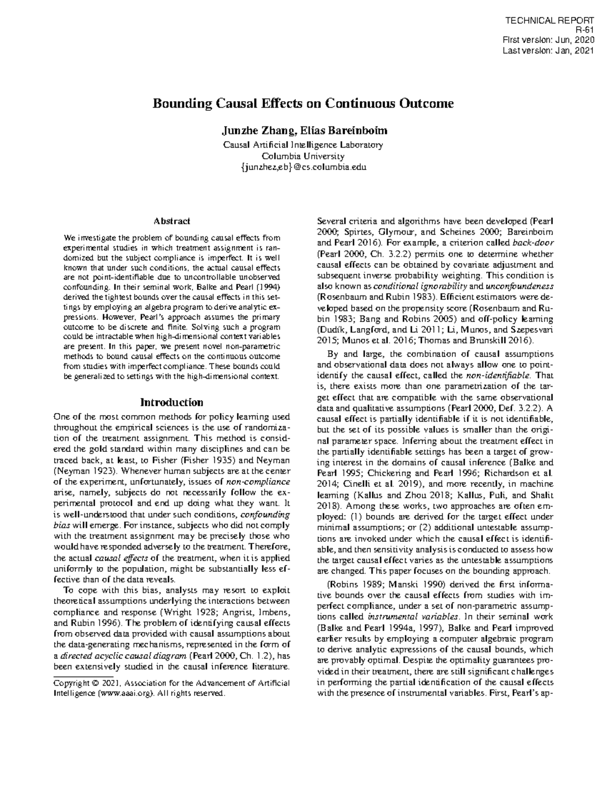 Bounding causal effect continuous outcome - Machine Learning - Studocu