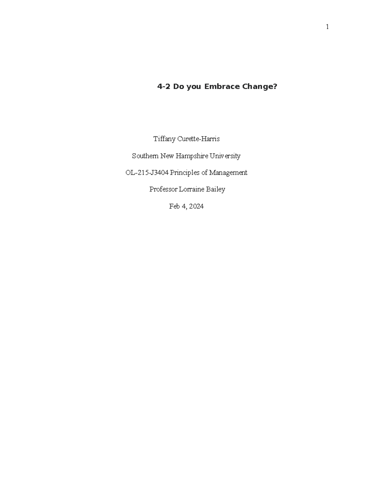 4-2 Do you Embrace Chance - 4-2 Do you Embrace Change? Tiffany Curette ...
