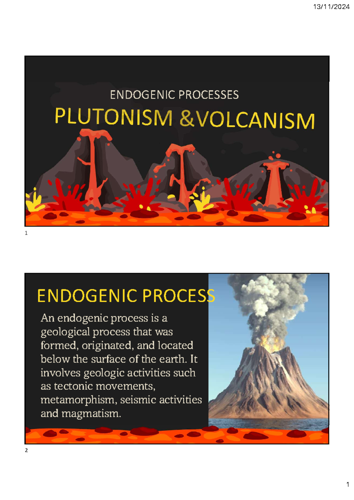Earth sci Magma Formation AND Metamorphism - ENDOGENIC PROCESSES An ...