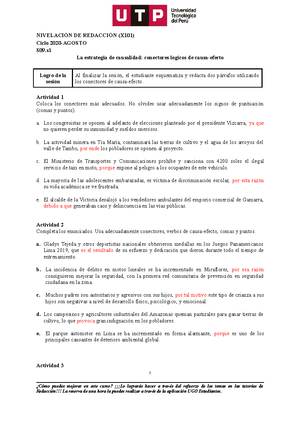GC N01I PC1 Grupo 1 - Hola - Consigna para la Práctica calificada 1 Comprensión y Redacción de ...