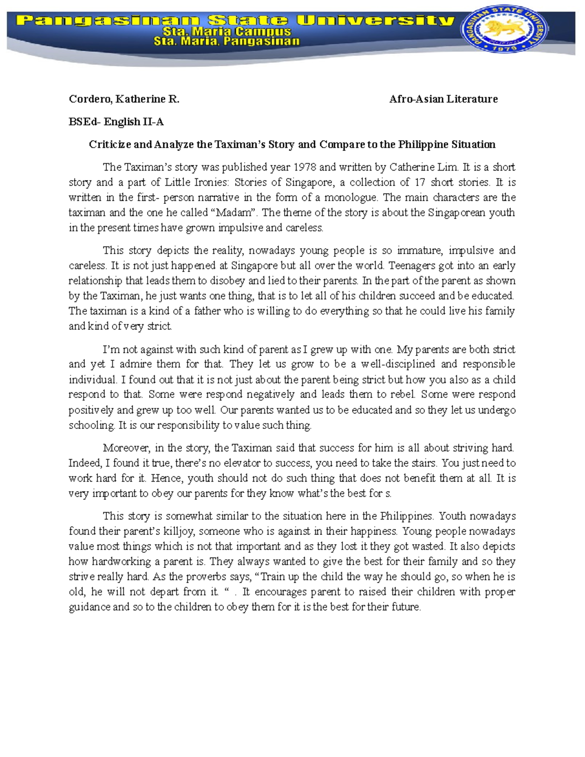 Cordero Katherine R. The Taximan's Story - Cordero, Katherine R. Afro ...