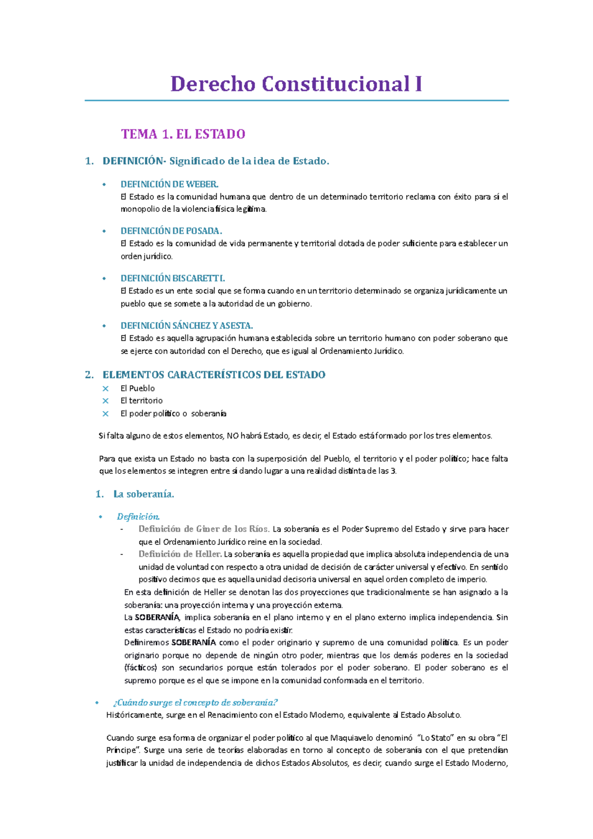 Tema 1 Derecho Constitucional - Derecho Constitucional I TEMA 1. EL ...