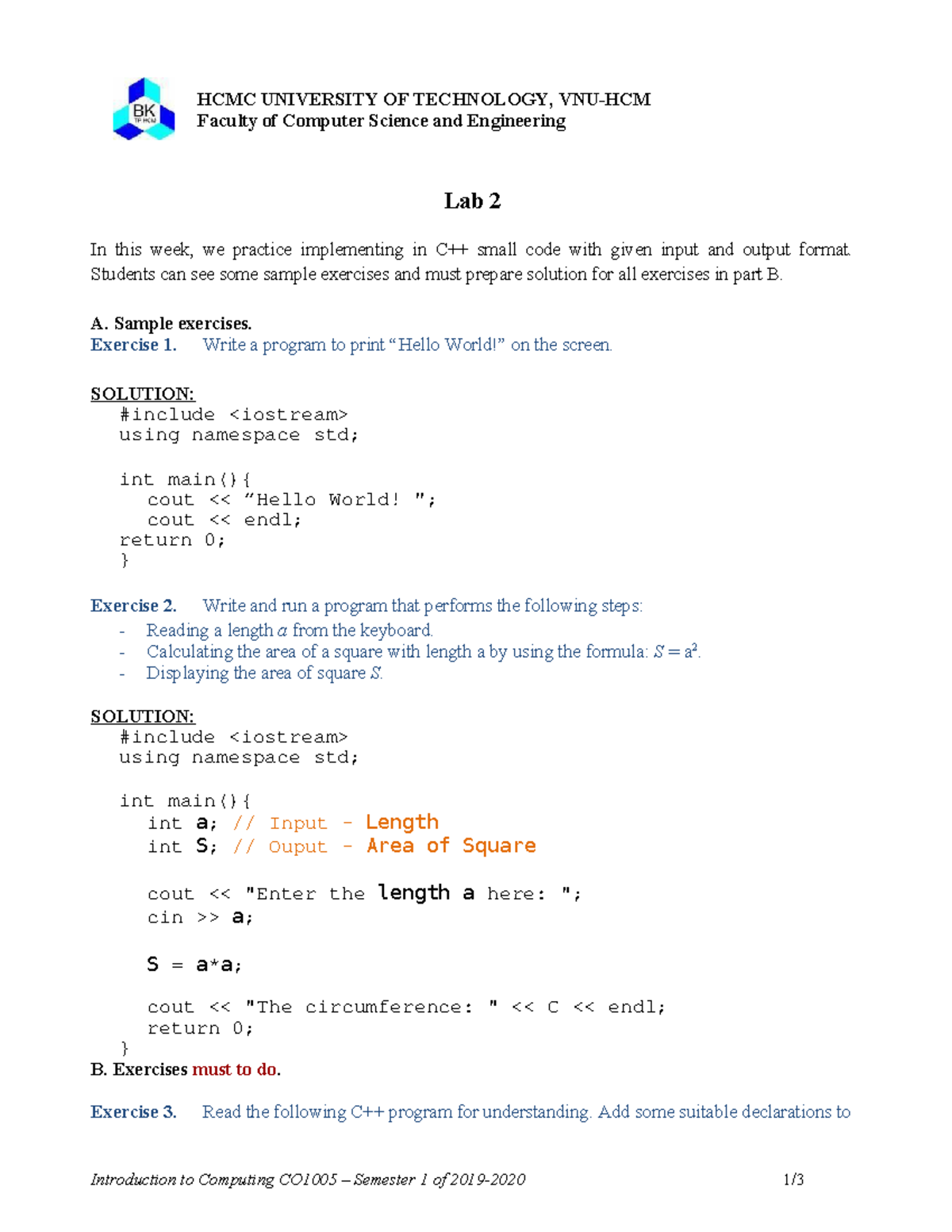 Part 2 Input Output - 123 - HCMC UNIVERSITY OF TECHNOLOGY, VNU-HCM ...
