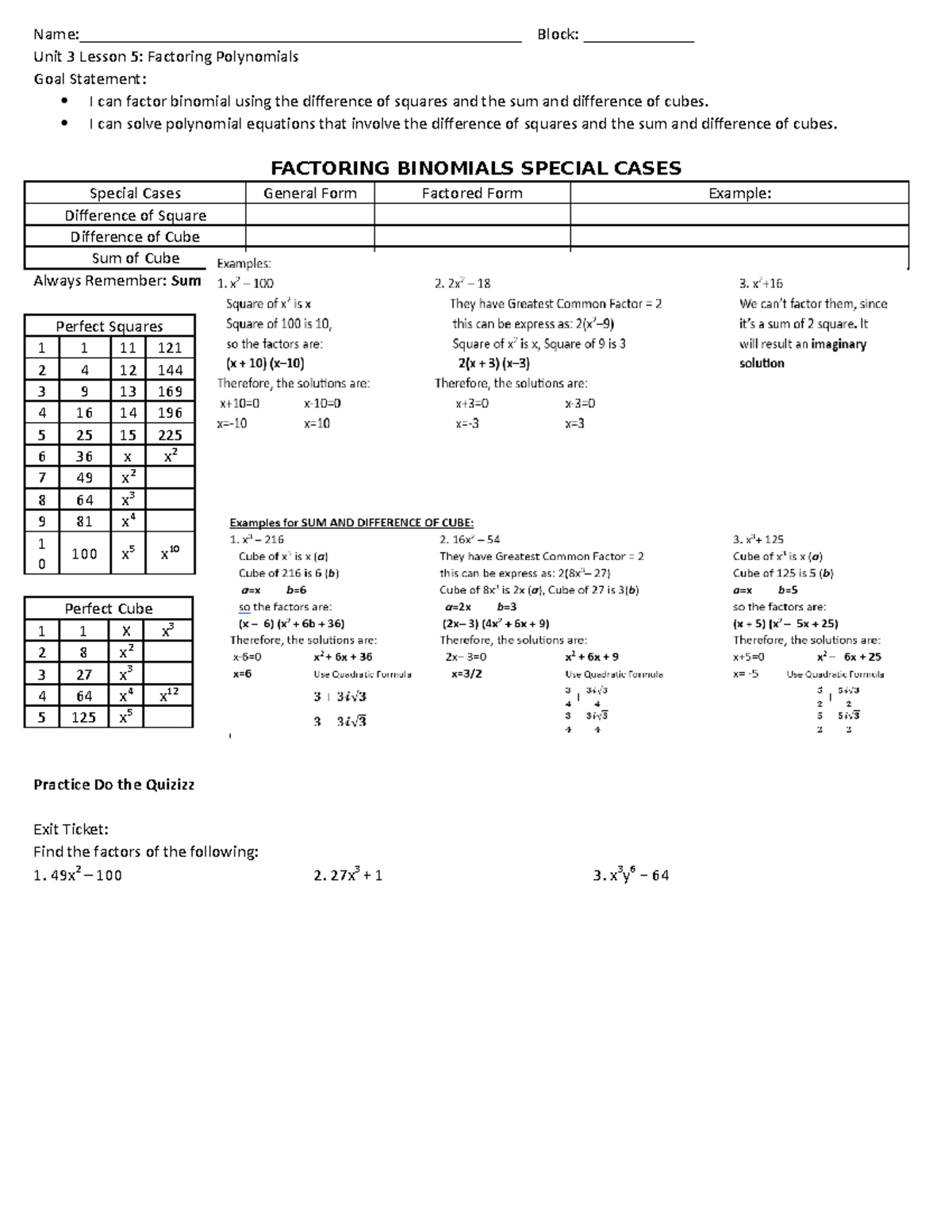 Lesson 3.5 Note - Name ...