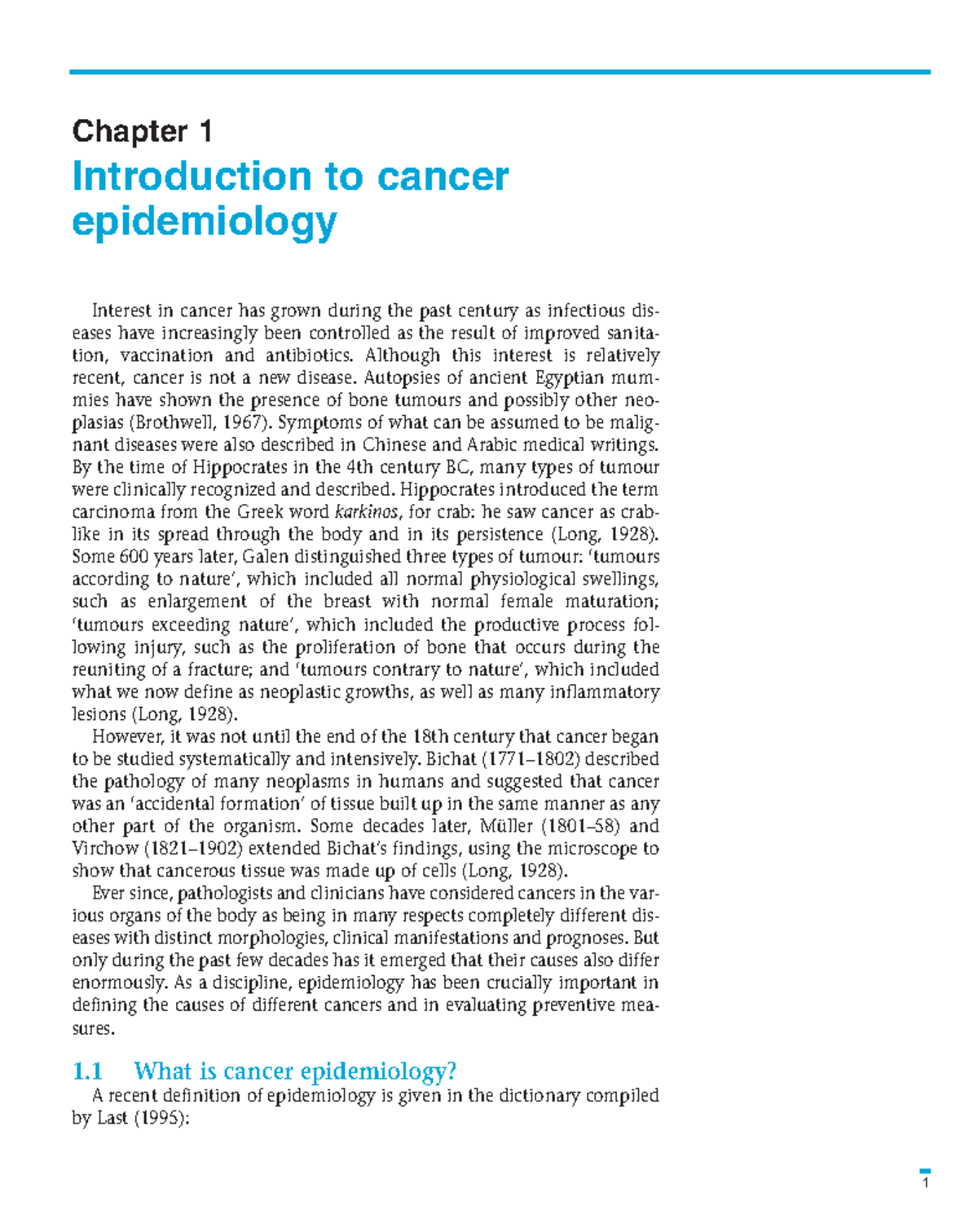 Cancer Epi-1 - Assignment - Interest in cancer has grown during the ...
