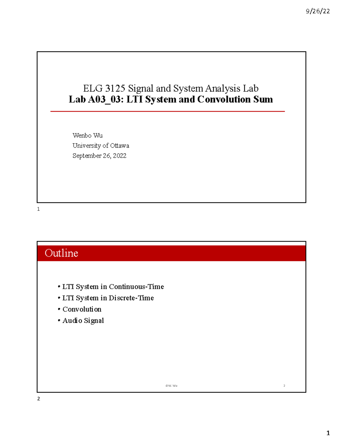 Lab A03 03-LTISystem - practical practise for LTI systems - ELG 3125 Signal and System Analysis ...