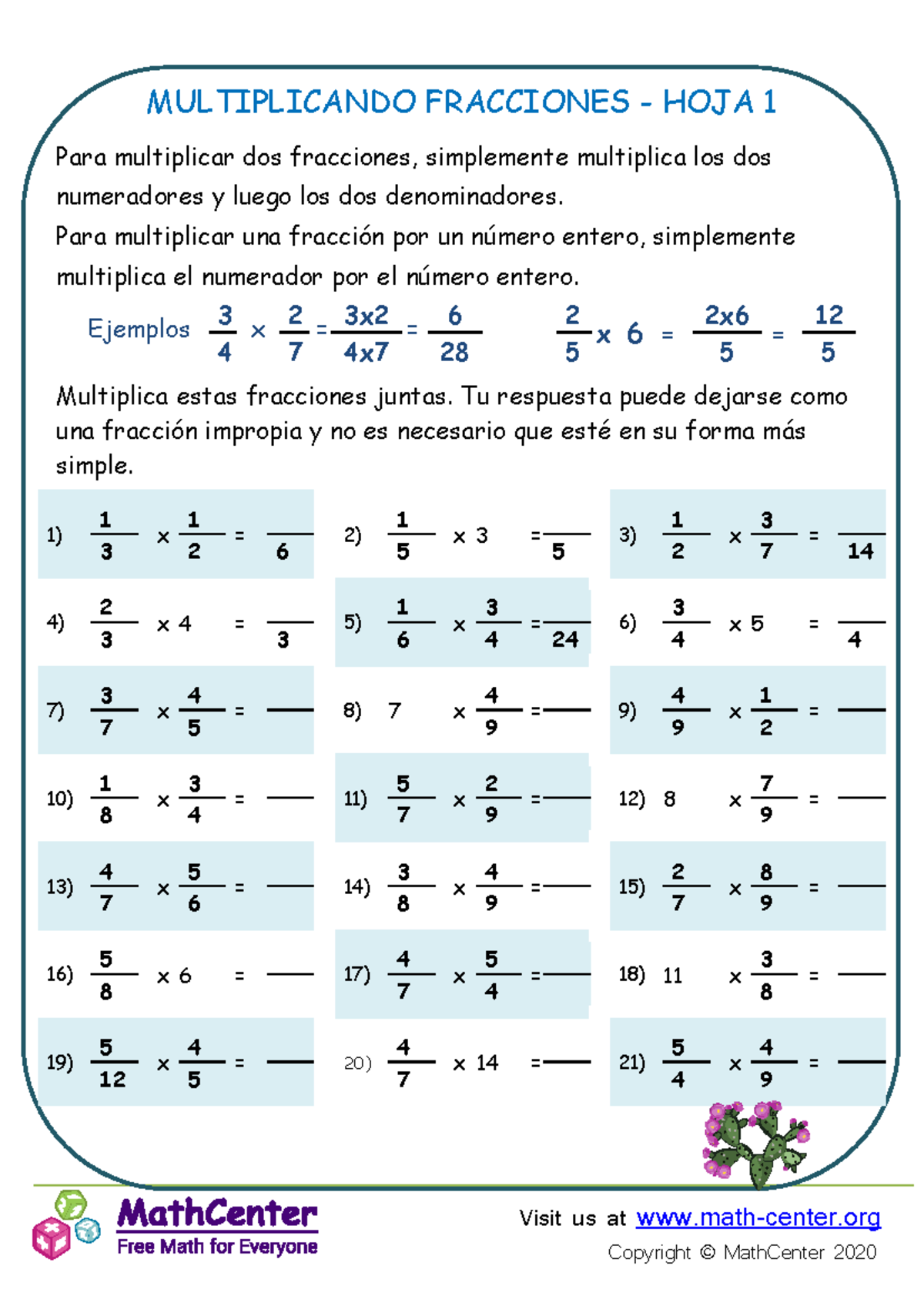 Multiplying-fractions-1 - Visit us at math-center Copyright ...
