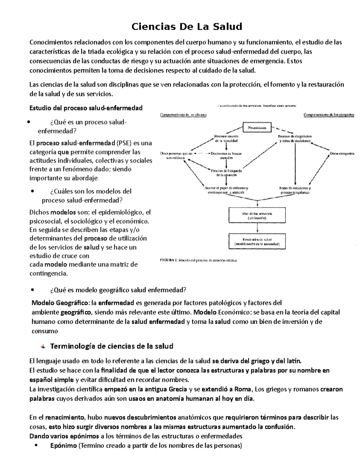 Ciencias de la salud FIN CS - Ciencias De La Salud Conocimientos ...