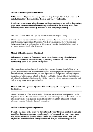 HIS 200 Applied History (M7) - Module 7 Short Responses – Question 1 ...