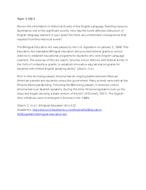 ELM250 Topic 4 DQ 2 - Topic 4 DQ 2 How is classroom management similar and different across the ...