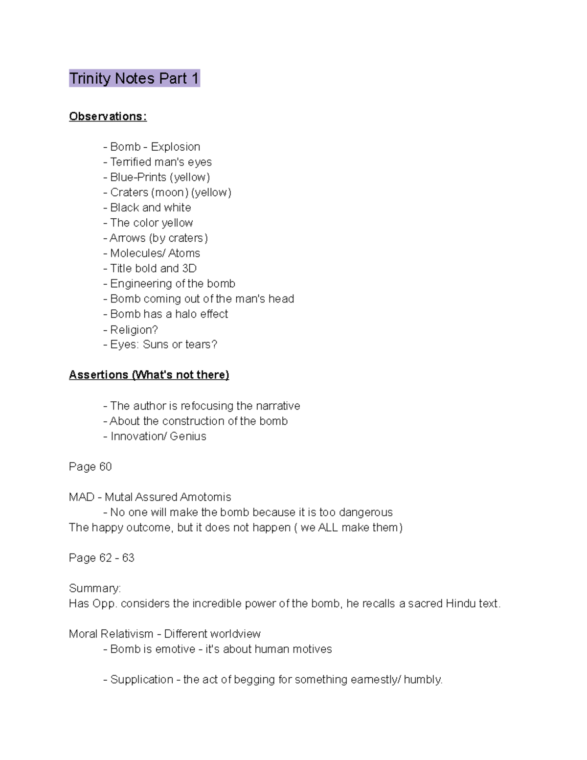 English Comp. 1 - Trinity Notes - Part 1 - Trinity Notes Part 1 ...