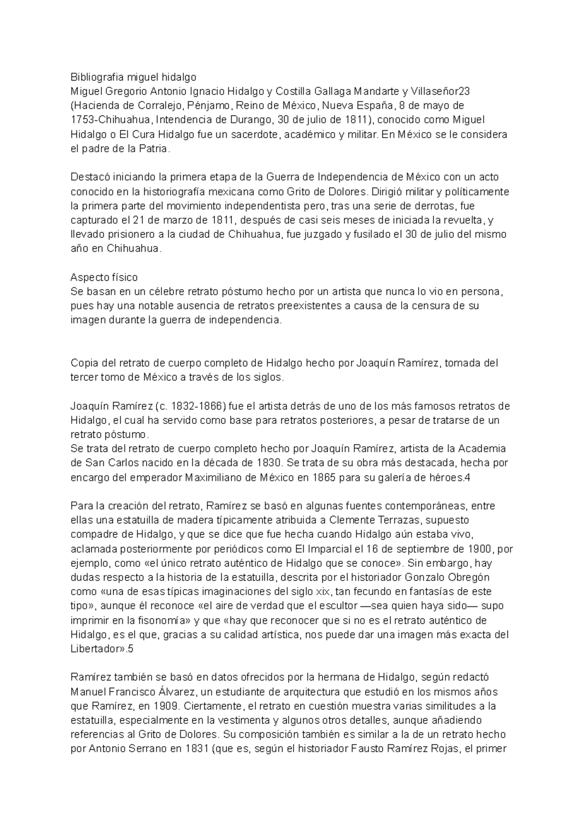 Historia miguel hidalgo - Bibliografia miguel hidalgo Miguel Gregorio ...