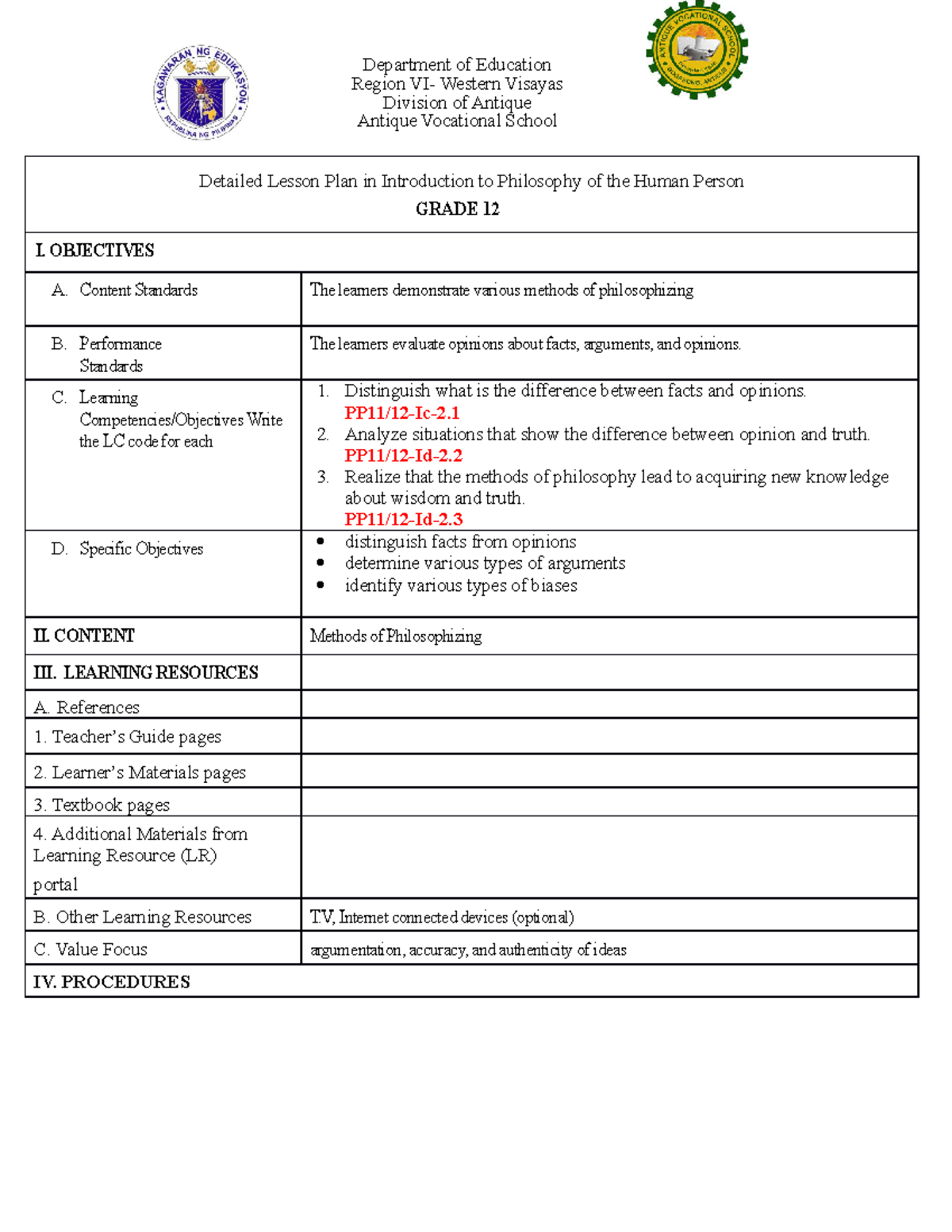 Kaiser Lp For Checking - lESSON PLAN MATERIALS AND POWERPOINTS FOR ...
