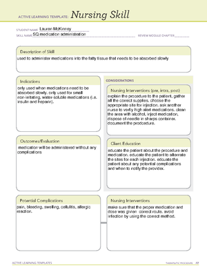 Skin turgor-Active Learning Template Nursing Skill form - ACTIVE ...
