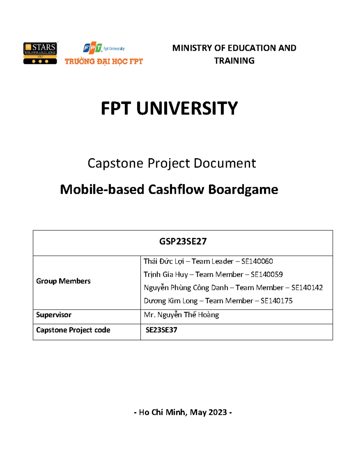 2023.Spring Mobile Based Cash Flow Final Report - MINISTRY OF EDUCATION ...