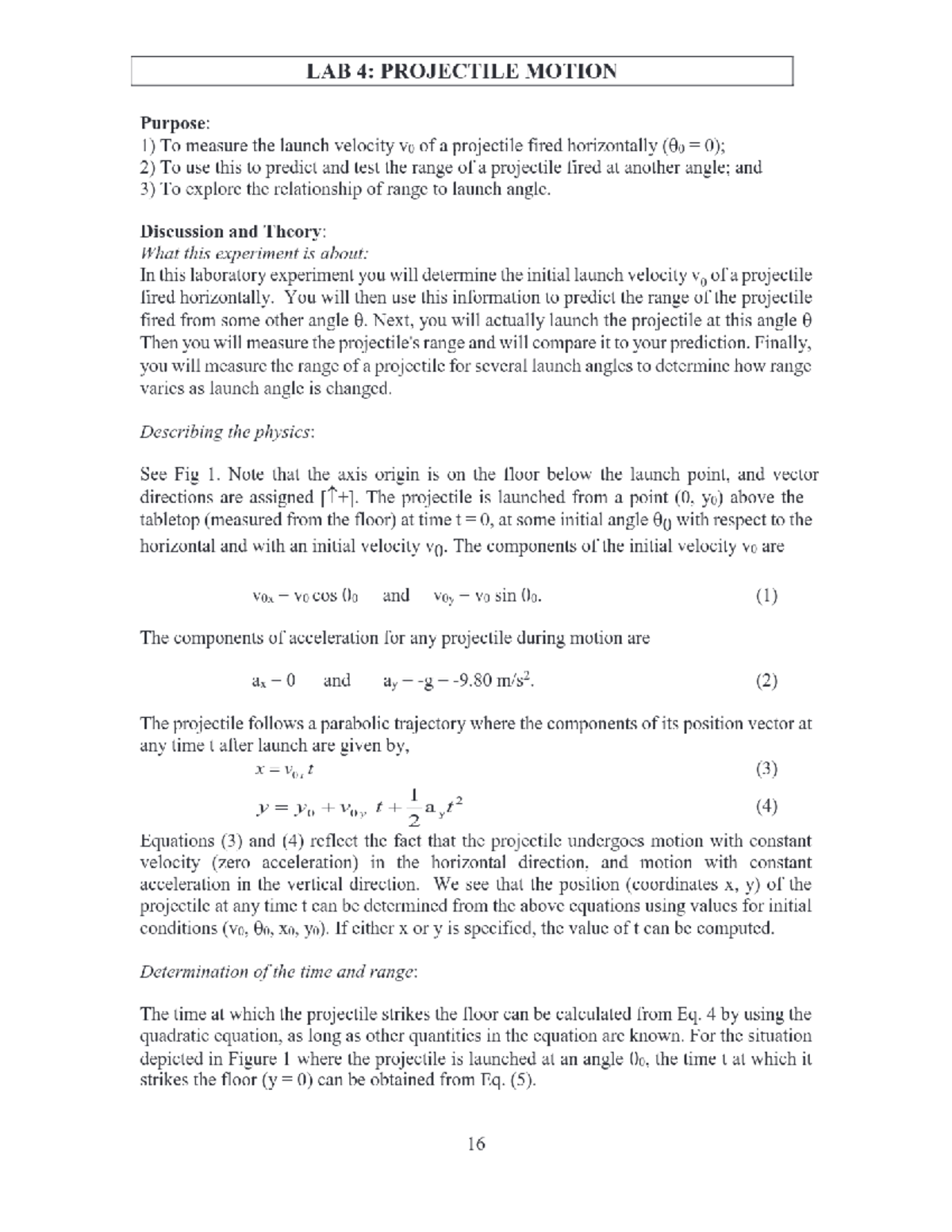 General Physics 1 Lab 4 - PHYS-211-01-Fall 2023 - General Physics 1 - PHYSICS 212 - Studocu