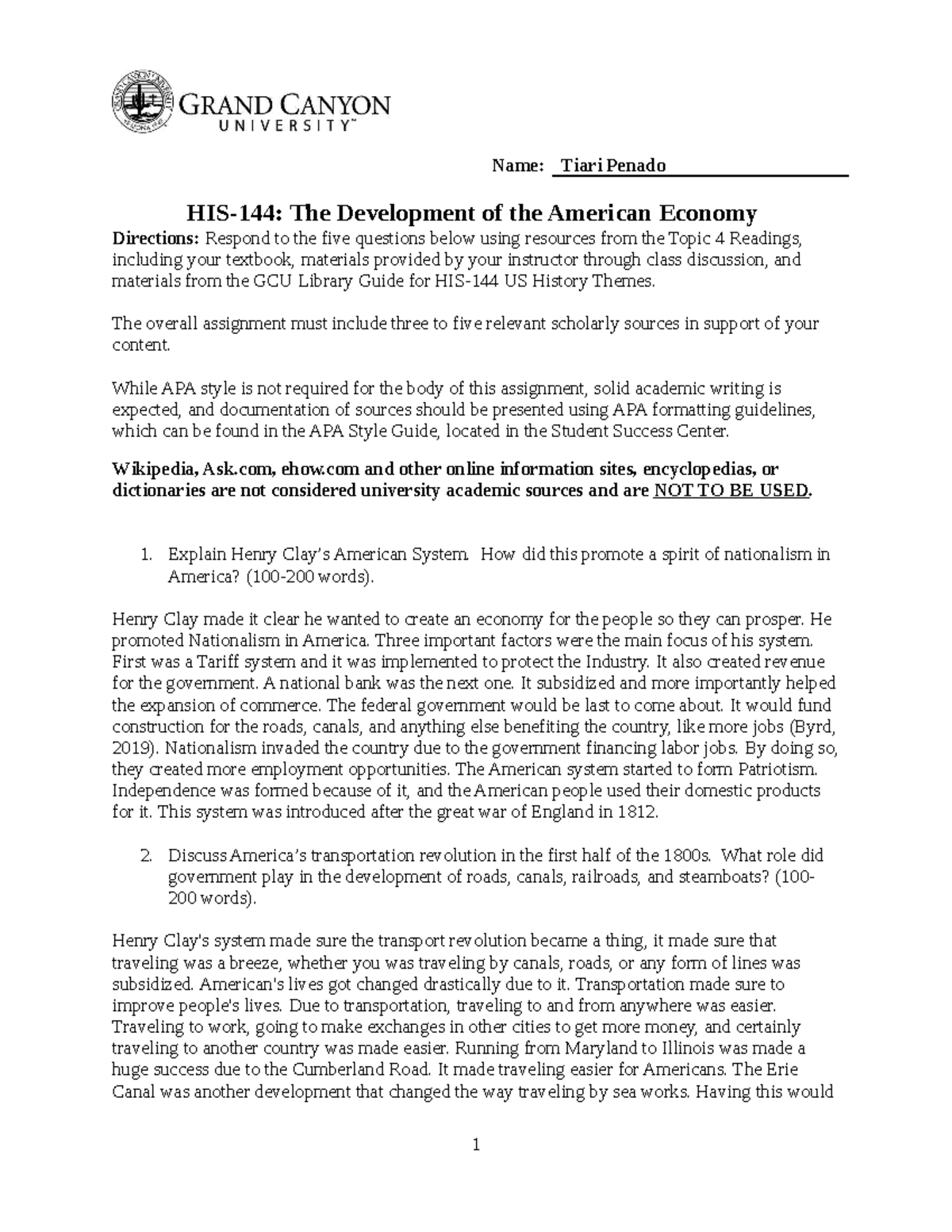 HIS-144.T4.DevelopmentoftheAmericanEconomyWorksheet_ONline For the 2021 ...