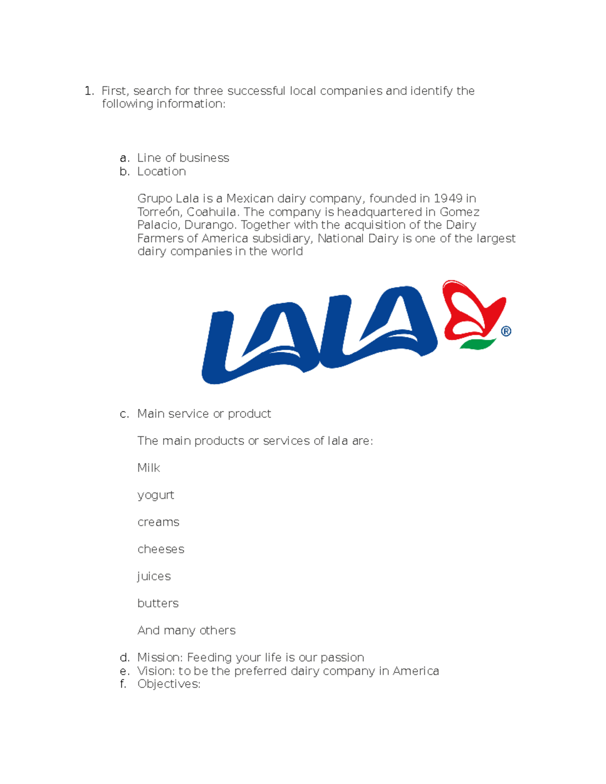 LALA 2 - actividad 2 - First, search for three successful local ...