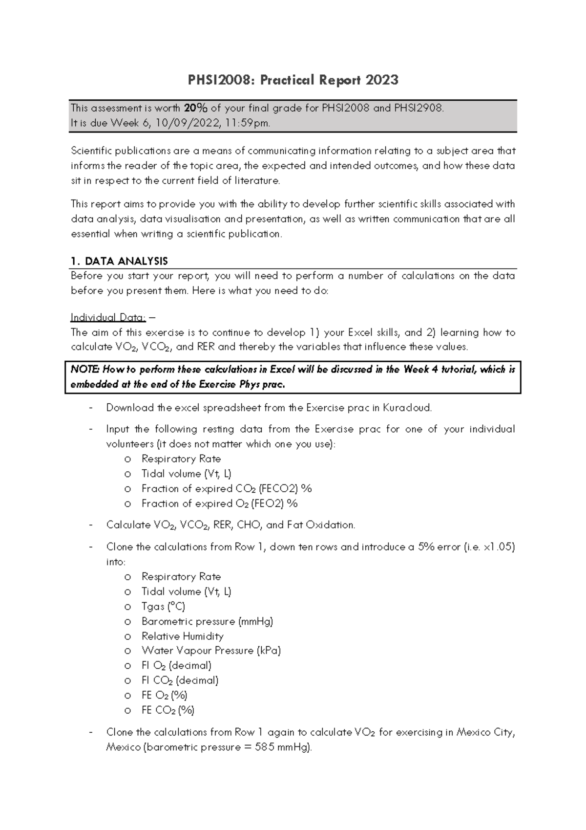 PHSI2008 2908 prac report instructions 2023-1 - PHSI2008: Practical ...