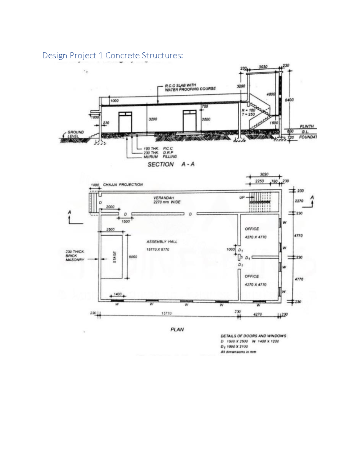 Design Project 1 Concrete Structures (Mentorship) - Design Project 1 ...