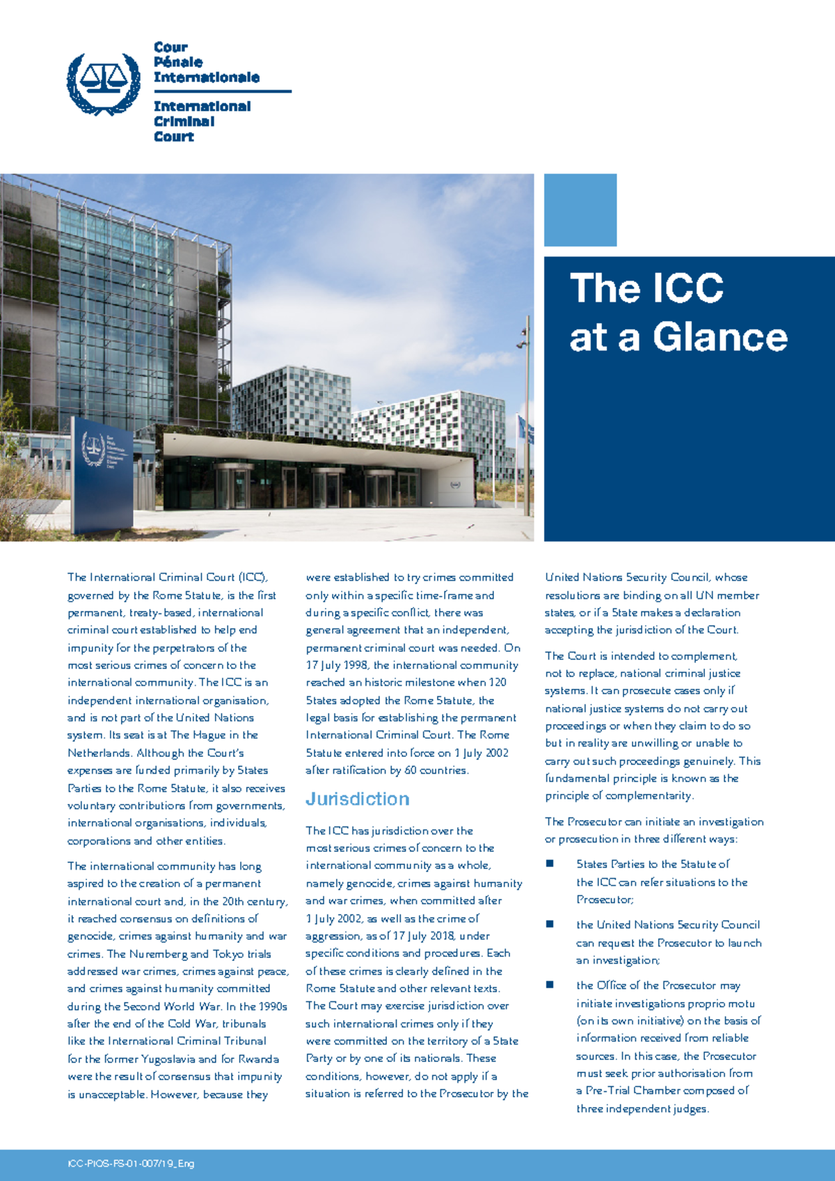 ICCAt AGlance Eng - the structure of the international criminal court ...