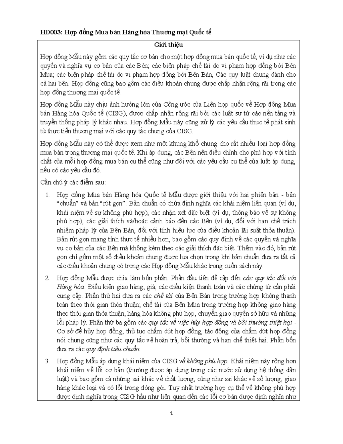 C3 HD-Mua-ban-Hang-hoa-TMQT - HD003: Hợp đồng Mua bán Hàng hóa Thương ...