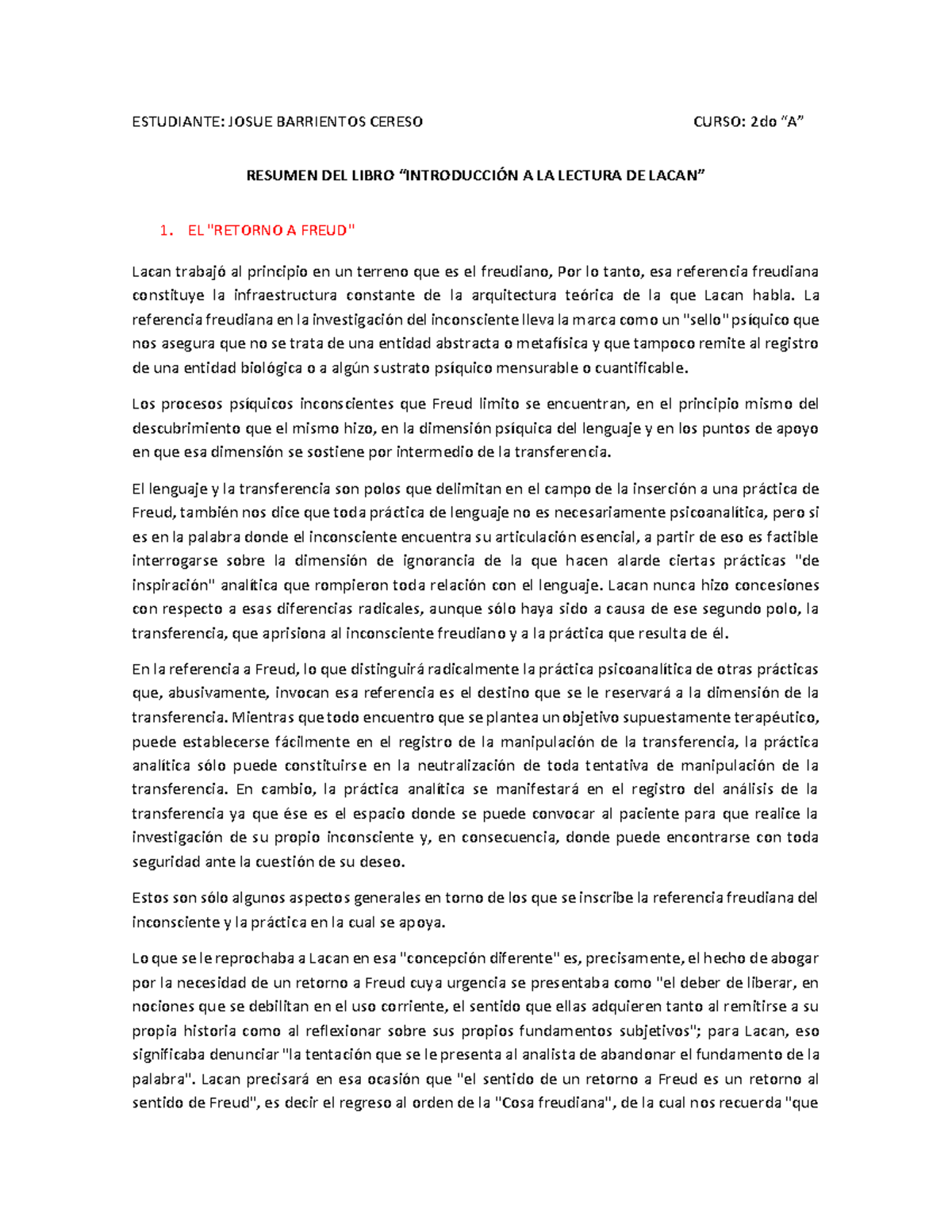 Libro lacan resumen - Warning: TT: undefined function: 32 Warning: TT: undefined function: 32 ...