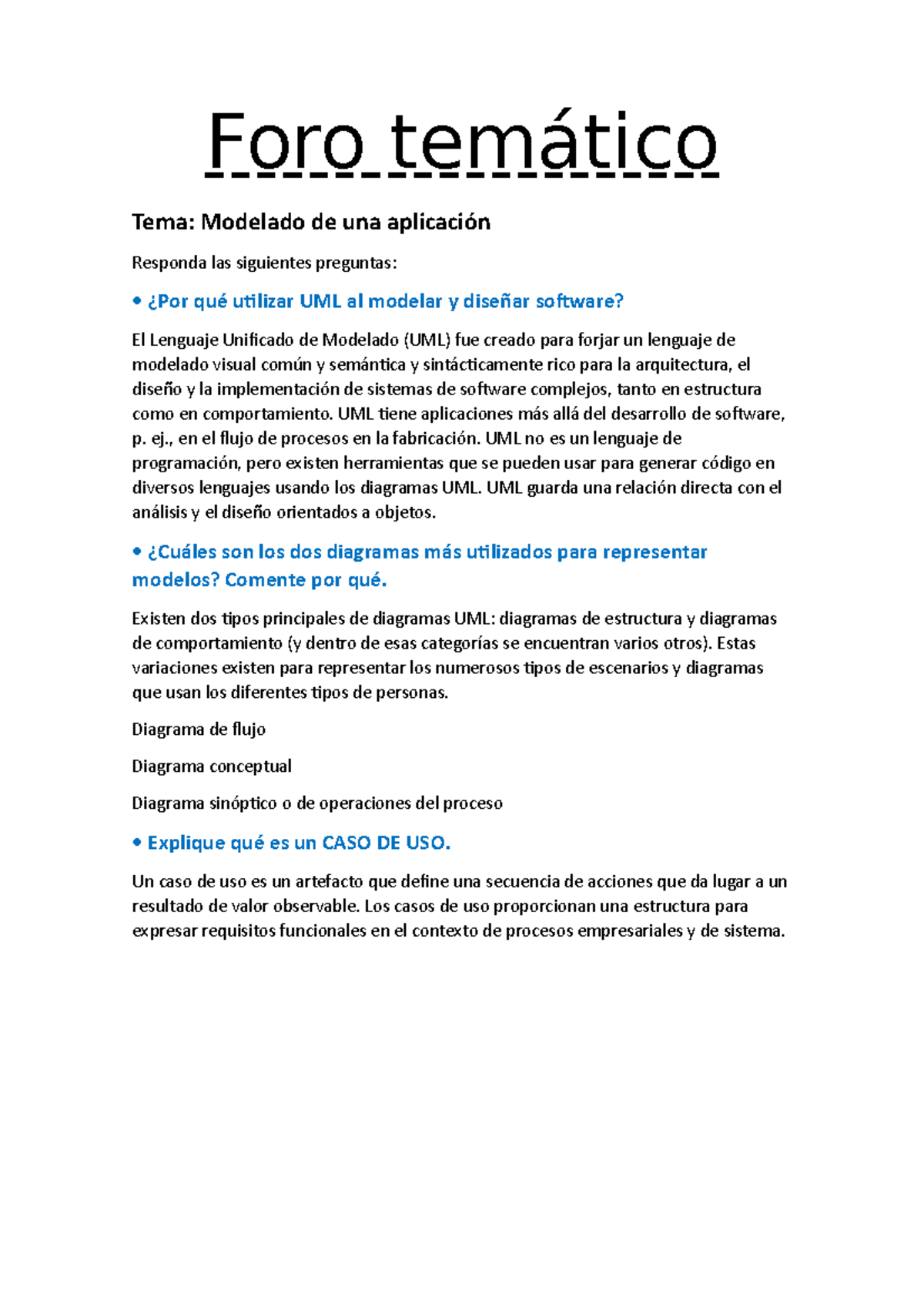 Foro temático - wwwww - Foro temático Tema: Modelado de una aplicación ...