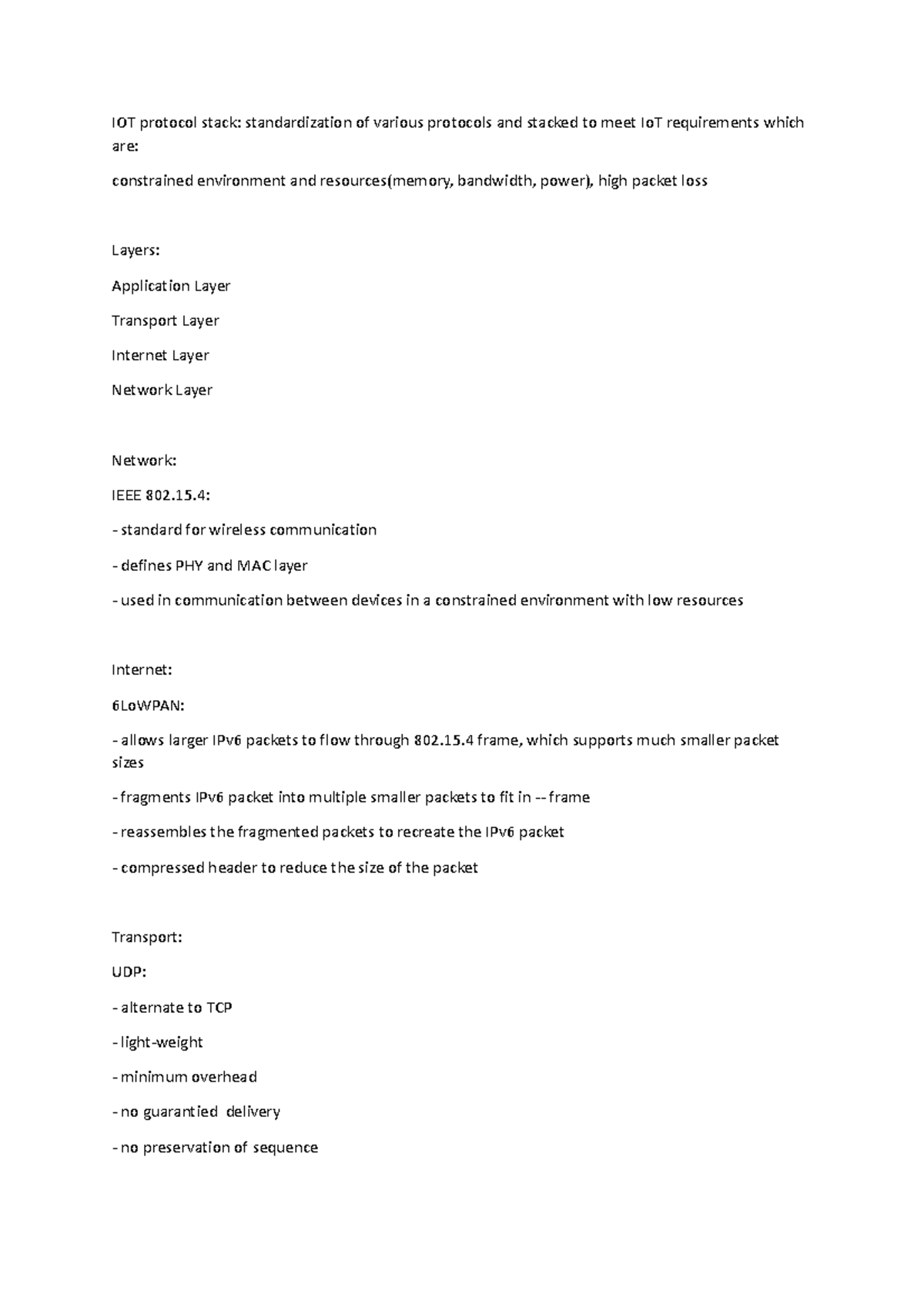 Ece128 Iot Protocol Stack Iot Protocol Stack Standardization Of